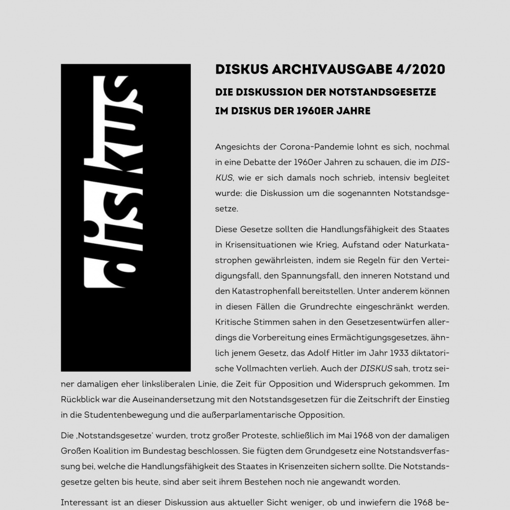 Notstandsgesetze | diskus